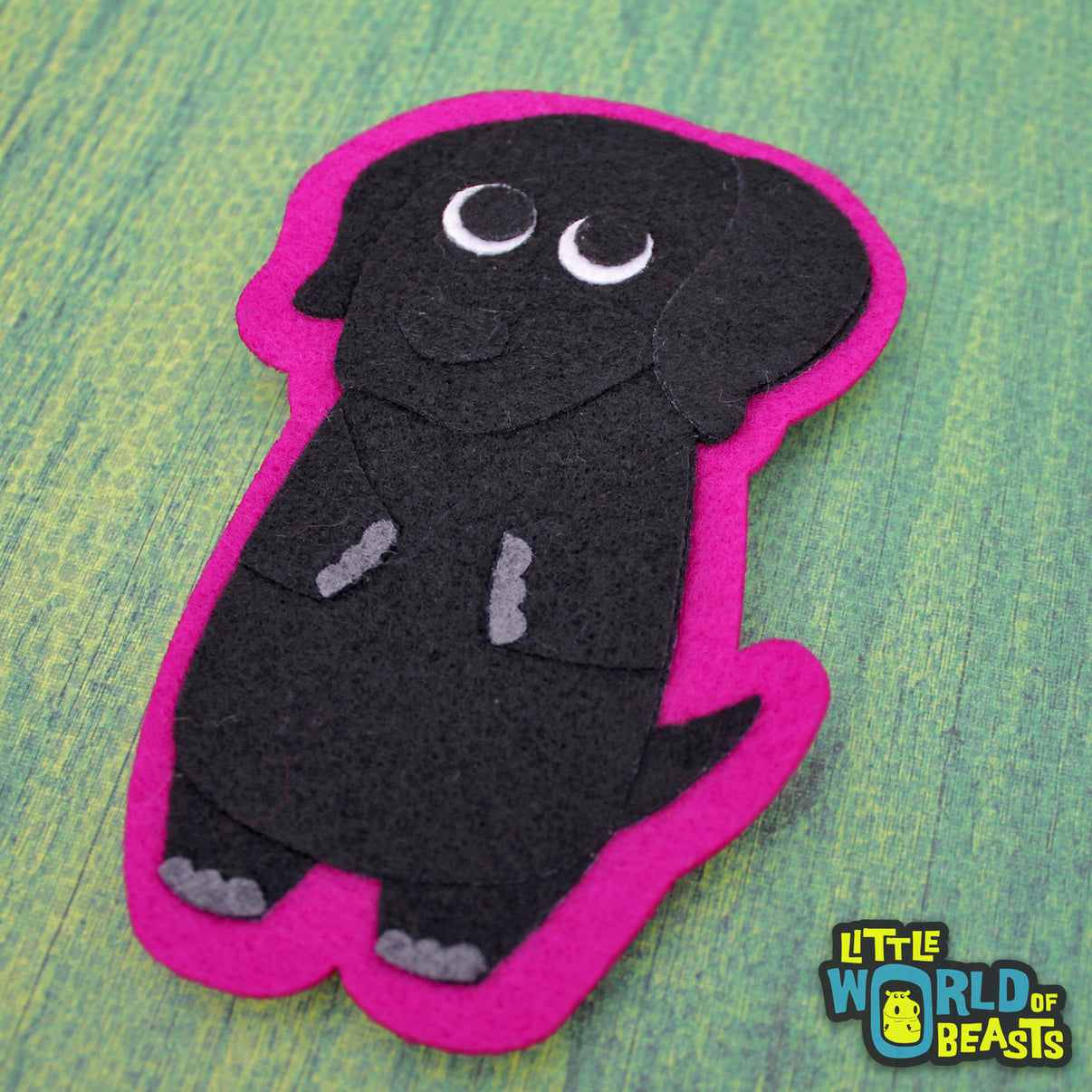 Max the Black Lab - Dog Iron On or Sew On Patch - Little World of Beasts