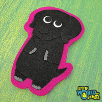 Max the Black Lab - Dog Iron On or Sew On Patch - Little World of Beasts