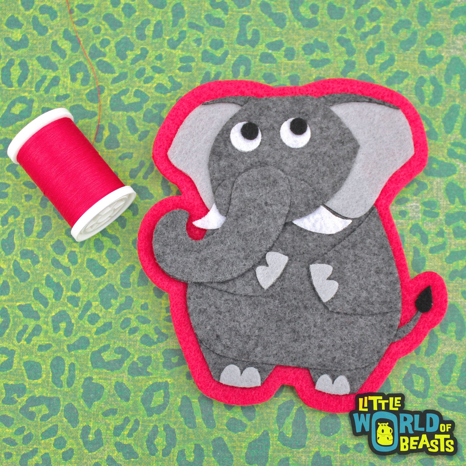 Ira the Elephant - Felt Patch - Zoo Animal Applique – Little World of ...