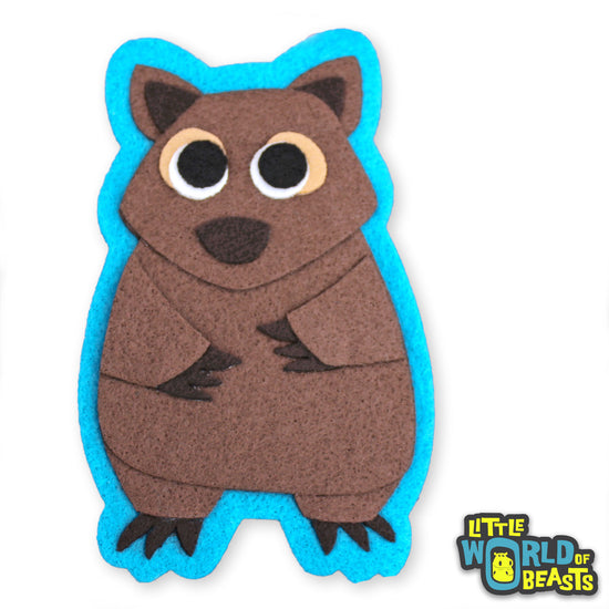 Harold the Wombat Felt Animal Iron On Patch – Little World of Beasts